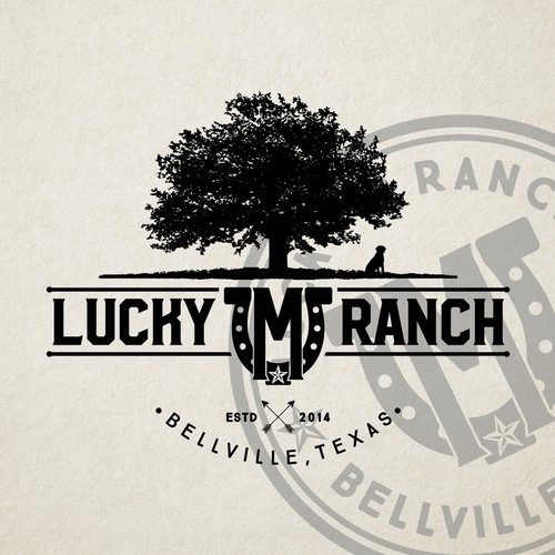 Brand the Lucky M Ranch! Please use a horseshoe, oak tree, texas star ...