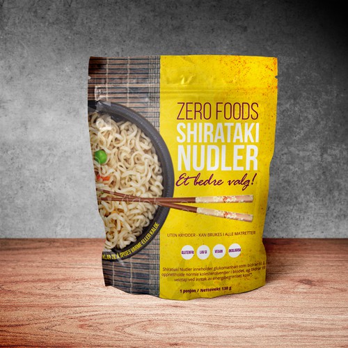 Design the packaging for ready to eat and healthy low calorie noodles ...