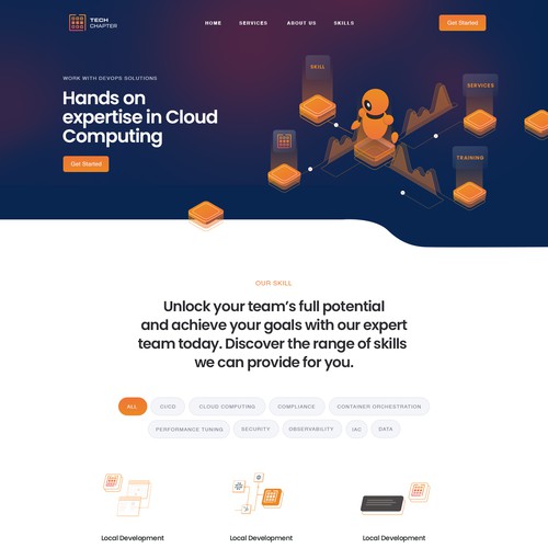 Designs | Simpel and engaging Website design with 3D graphics for a IT ...