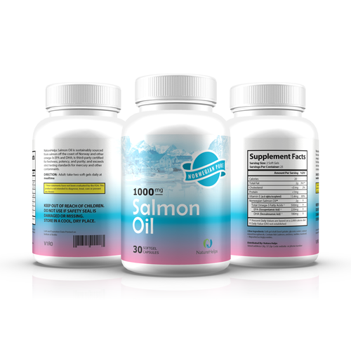 Designs | Design of labelling for Salmon oil extract. | Product ...