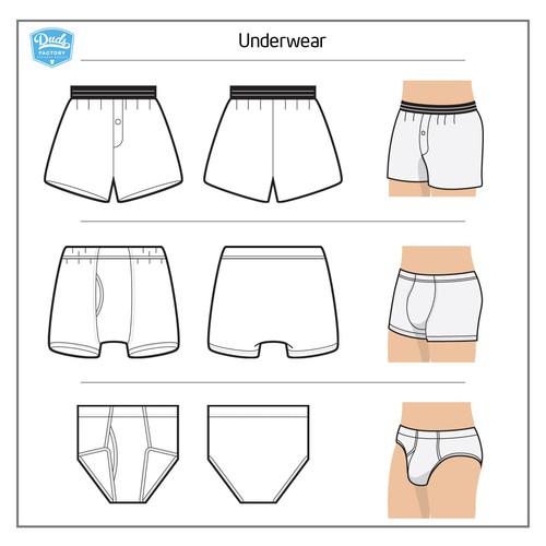 Seeking technical apparel (techpack) drawings for underwear. | Clothing ...
