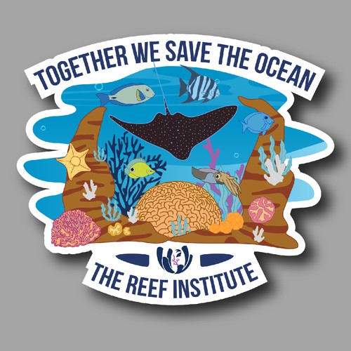 Designs | Sticker Design: Together We Save the Ocean | Sticker contest