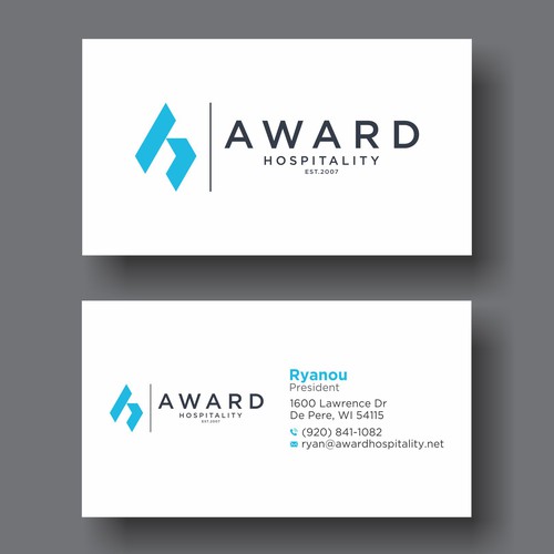 Award Hospitality business card | Business card contest