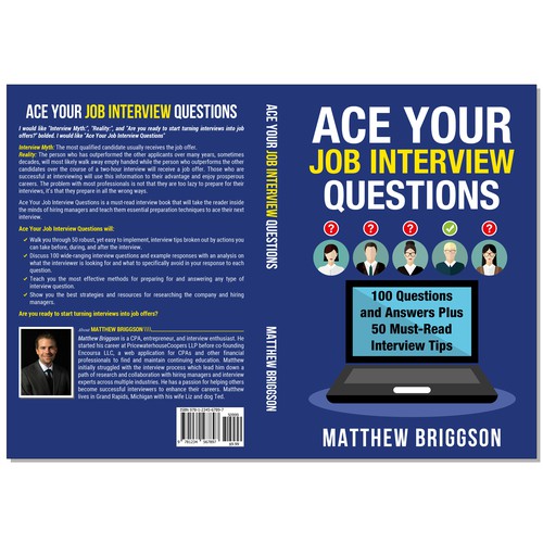 Design a book cover for a job interview book. | Book cover contest