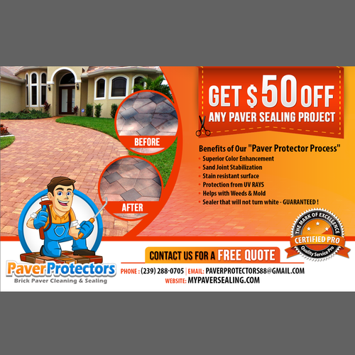 Half Page Ad for Paver Protectors | Other business or advertising contest