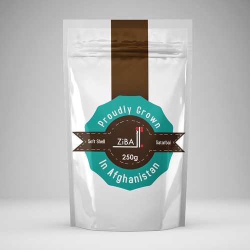 Packaging Label for Afghan Almonds from ZiBA Foods | Product label contest