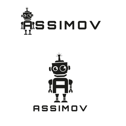 Create a fun friendly robot logo for the Asimov project | Logo design ...