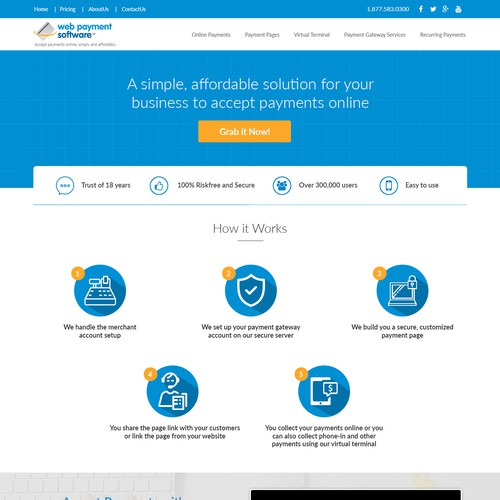 New Website for Online Payment Provider | Web page design contest