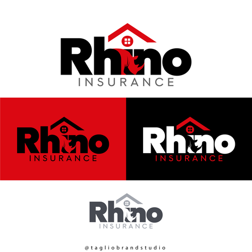 Designs | Insurance logo with a rhino and another w/rhino and house for ...