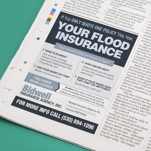 Print Ad: Eye-catching print ad for flood insurance in the U.S ...