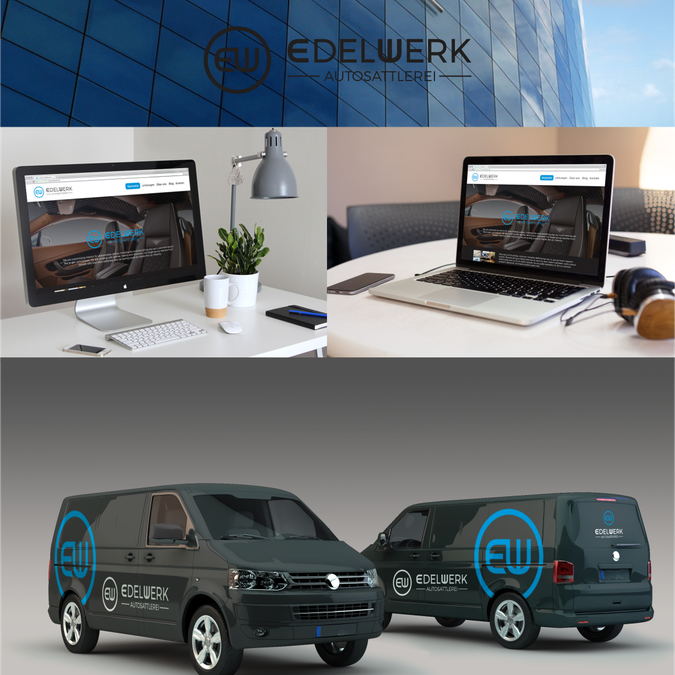 Create a remarkable a logo for Edelwerk, interior car upholstery ...