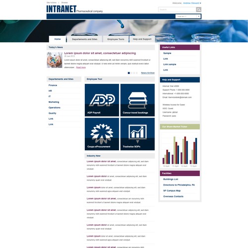 Home Page for Intranet - Responsive and SharePoint 2013 friendly | Web ...