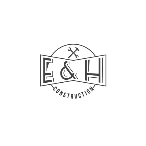 I'm looking for a great vintage, stately construction logo for E & H ...