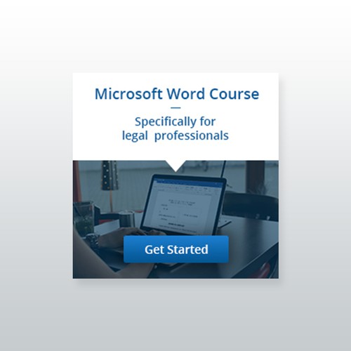 Create a banner ad for Legal Office Guru Microsoft Word course | Banner ...