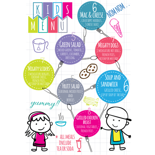 Fun Kids Menu for Marriott Marquis Houston | Menu contest