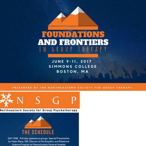 Create a "festival poster" style postcard for a group therapy ...