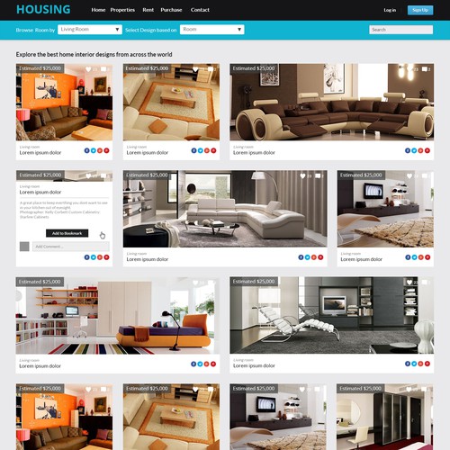 Designs | Landing page to showcase Home Decor / Interior Designs ...
