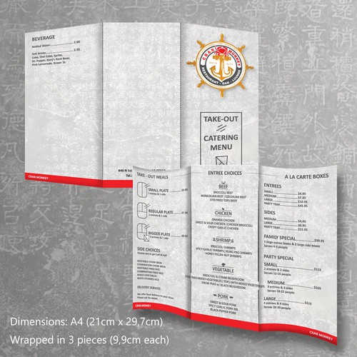 Take out - Catering Menu | Menu contest