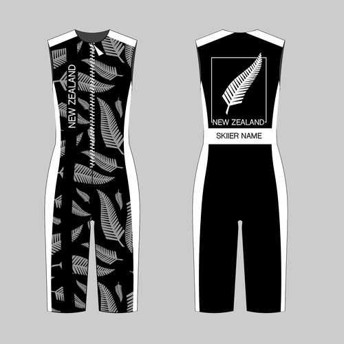 Create a brand new wetsuit design for the New Zealand waterski team ...