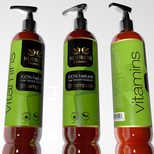 100% All Natural Hair Growth Shampoo! | Product label contest