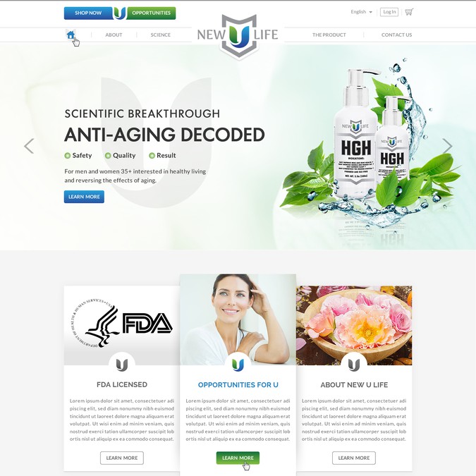 newu | Web page design contest