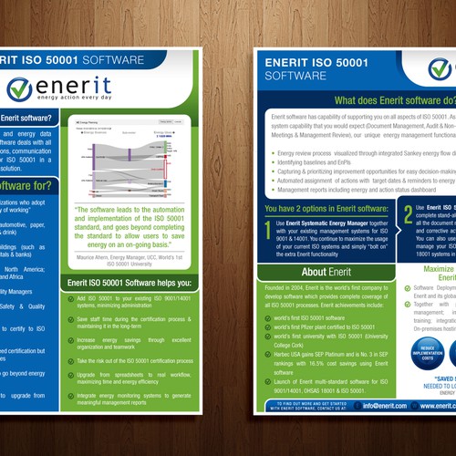 Enerit ISo 50001 software flyer | Postcard, flyer or print contest