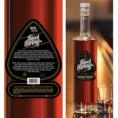Designs | Steel String Signature Whiskey | Product label contest