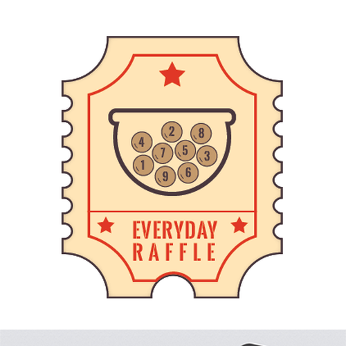 Create a logo for a modern Raffle app, where users can win daily prizes ...