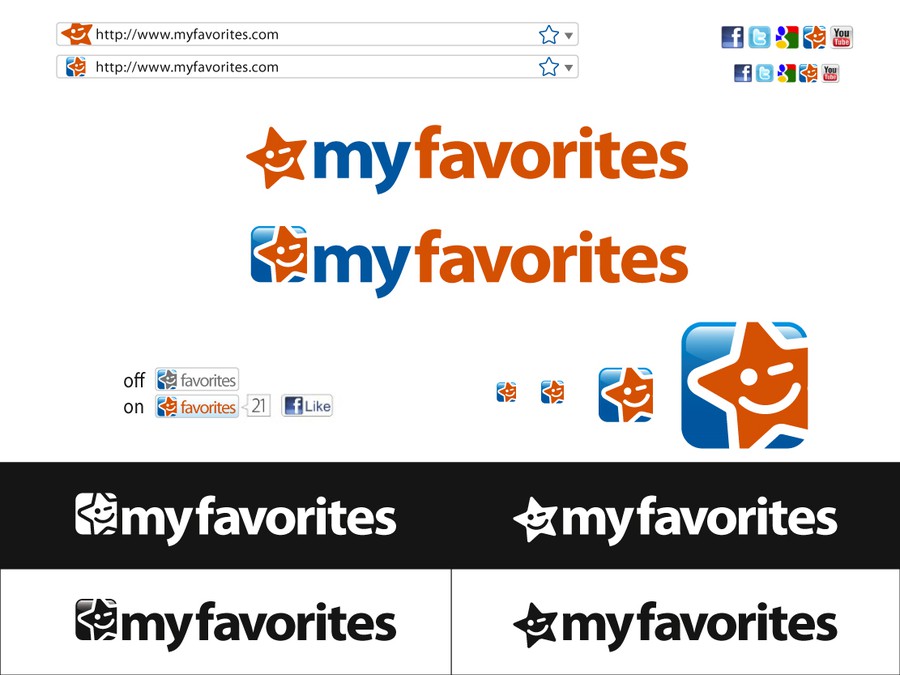 MyFavorites.com logo design, "Favorite" button | Logo design contest