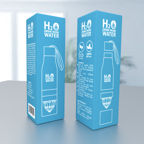 Box for Fruit infused water bottle | Product packaging contest