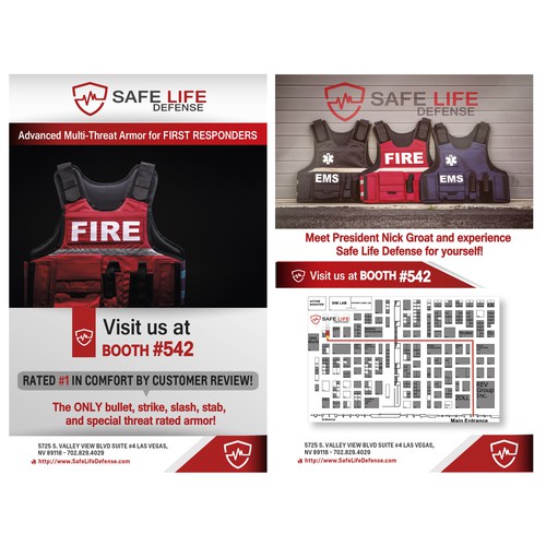Create a clean and modern product flyer for Safe Life Defense Body ...
