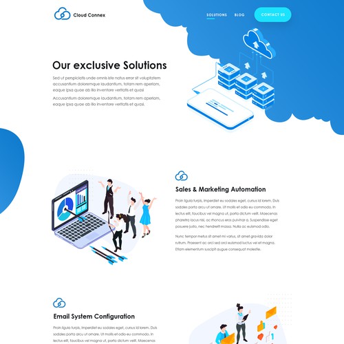 Designs | Cloud Connex site design | Web page design contest