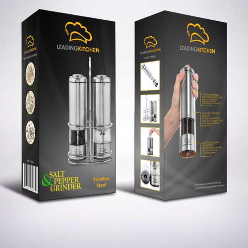 Design an Eye-catching Packaging for a Salt and Pepper Grinder Set ...