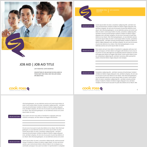 Design an eye-catching Word template for a series of job aids about ...