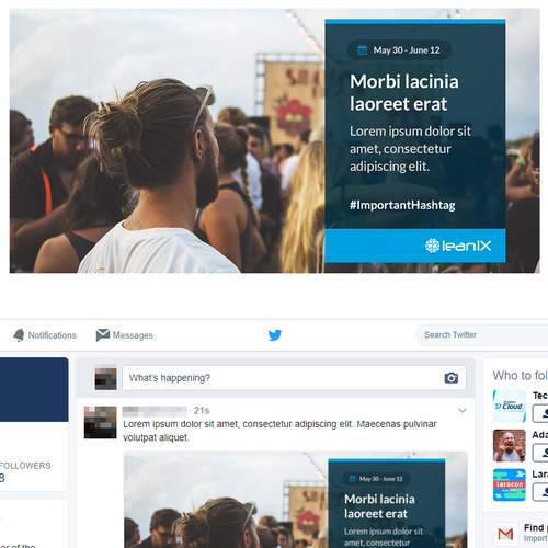 Twitter Posts Image template | Banner ad contest