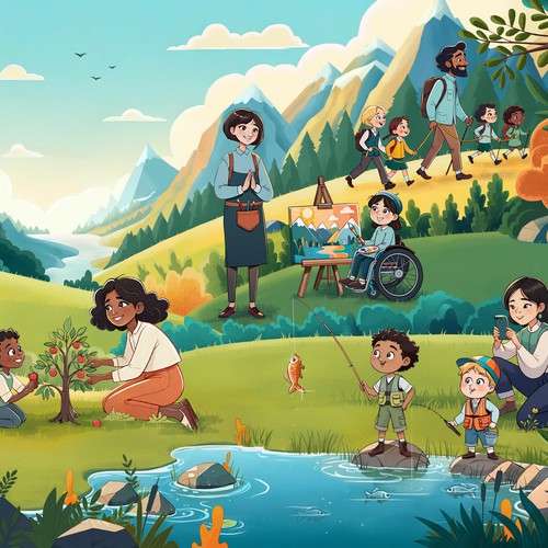 Designs | Children's story book style illustration to promote new child care program ...