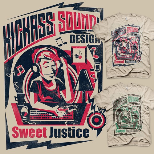 Create an awesome vintage tshirt for a Game Audio company | T-shirt contest