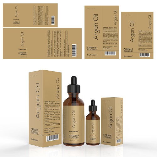 Create an Elegant Label for a Premium Hair & Skin Oil Bottles | Product ...