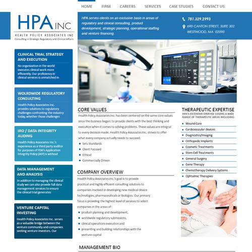 HPA, Inc. | Web page design contest
