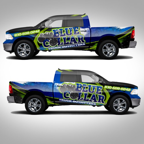 Create A Head Turning Thats A Bad Ass Truck Wrap For Blue Collar Truck Outfitters Car