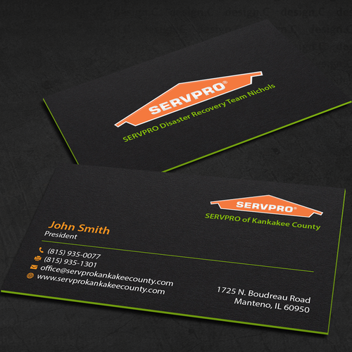 Servpro Disaster Recovery Team Nichols | Business card contest