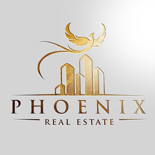 Luxury Real Estate Logo with a the Golden Phoenix | Logo design contest