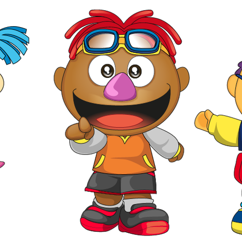 Design 2 males and 1 female, "Muppet/Puppet-Style" characters, for an ...