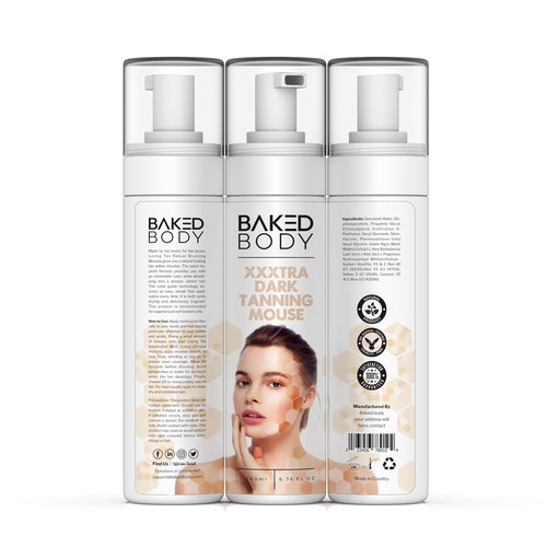Designs | Bottle Label - Self Tanning Mousse for the Hip/Sexy Woman ...