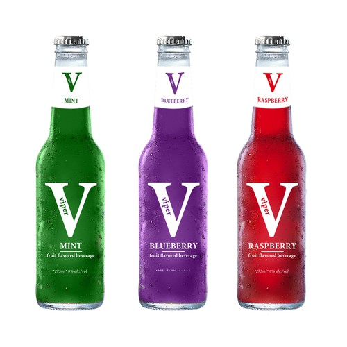 Design the label for Viper: a fruit-flavored alcoholic beverage ...