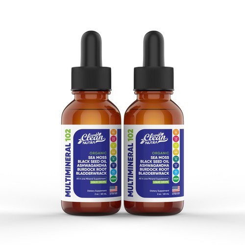 Designs | Organic Liquid Vitamin label and branding design | Product ...