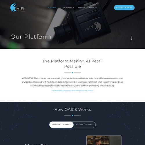 Designs | AiFi Website Redesign - Design/Layout Only (No Coding) | Web ...