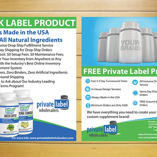 Create a captivating Private Label Wholesaler Flyer | Postcard, flyer ...