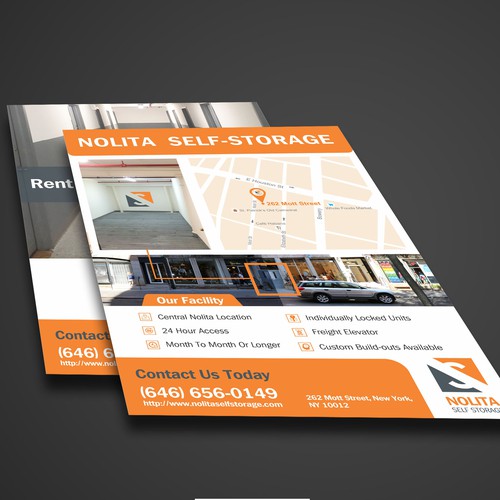 Create a captivating marketing flyer for Nolita Self-Storage | Postcard ...