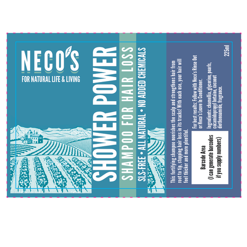 Natural Chemical Free Shampoo Bottle Label Design | Product label contest